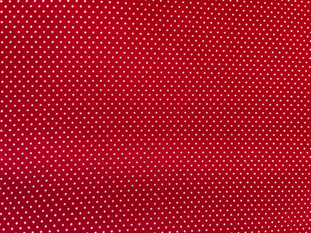 Tiny White Dots on Solid Red Background Small Red and White - Etsy