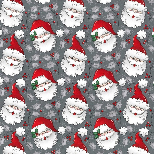 Vintage Santa Fabric - Etsy