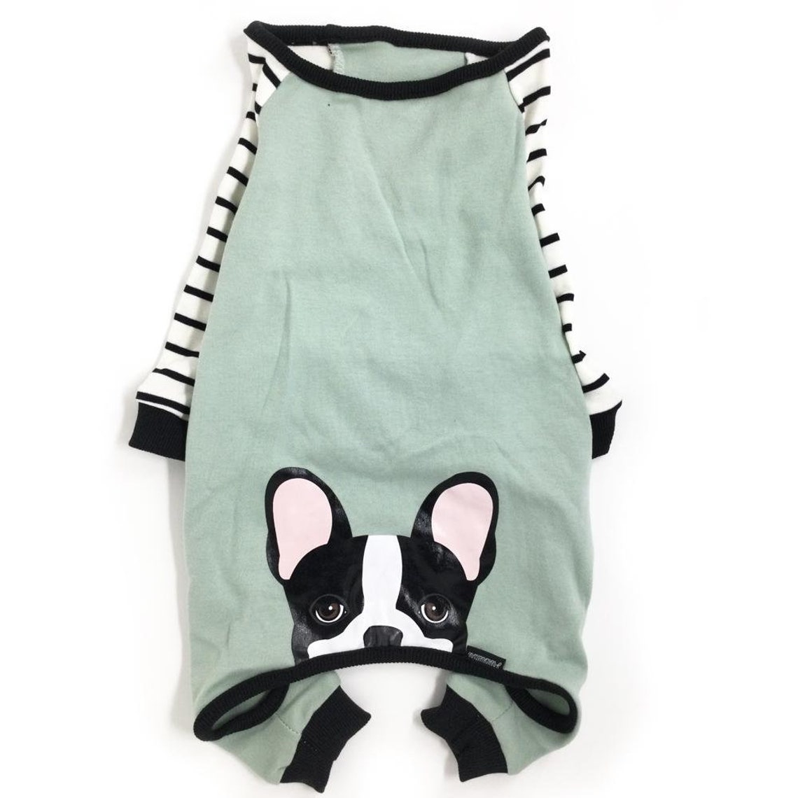 French Bulldog Pajamas Frenchie Clothing Black Pied - Etsy