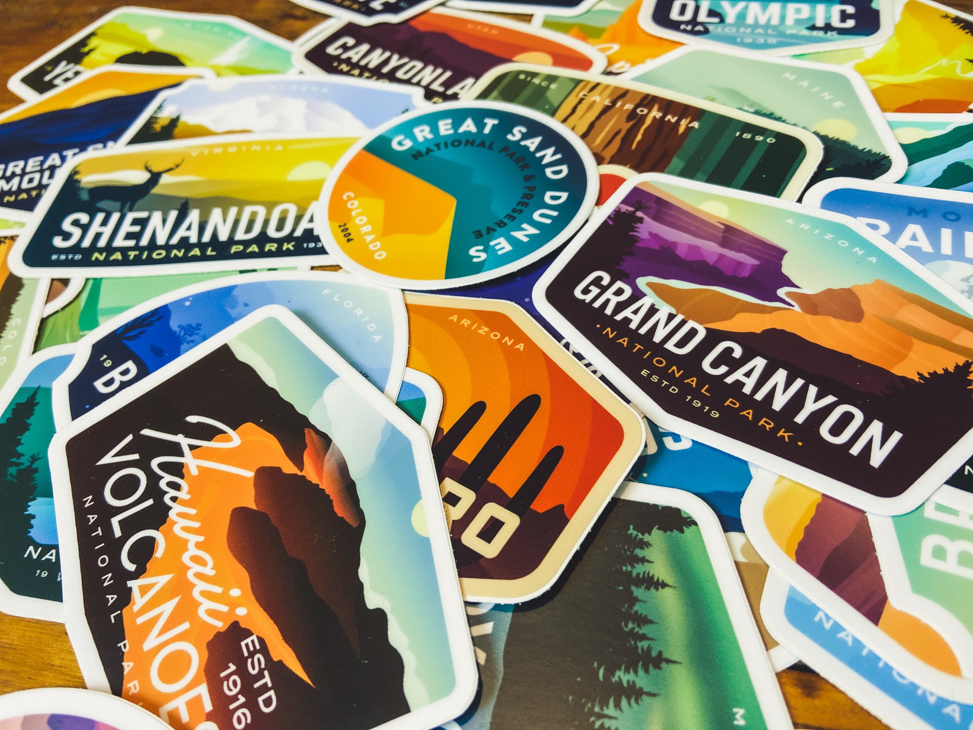 5 Pack of National Park Stickers Mix & Match | Etsy