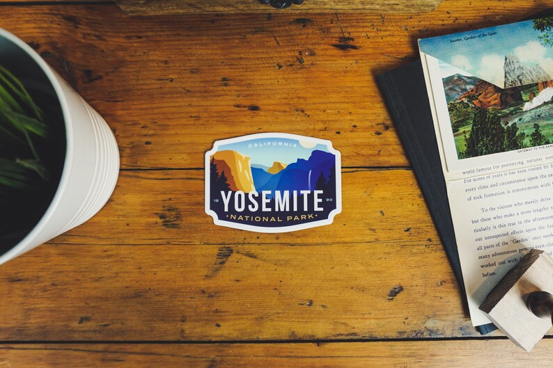 Yosemite National Park Vinyl Sticker | Etsy