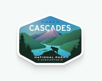 North Cascades National Park Sticker National Park Sticker - Etsy