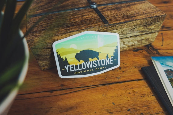 Yellowstone National Park Vinyl Sticker | Etsy