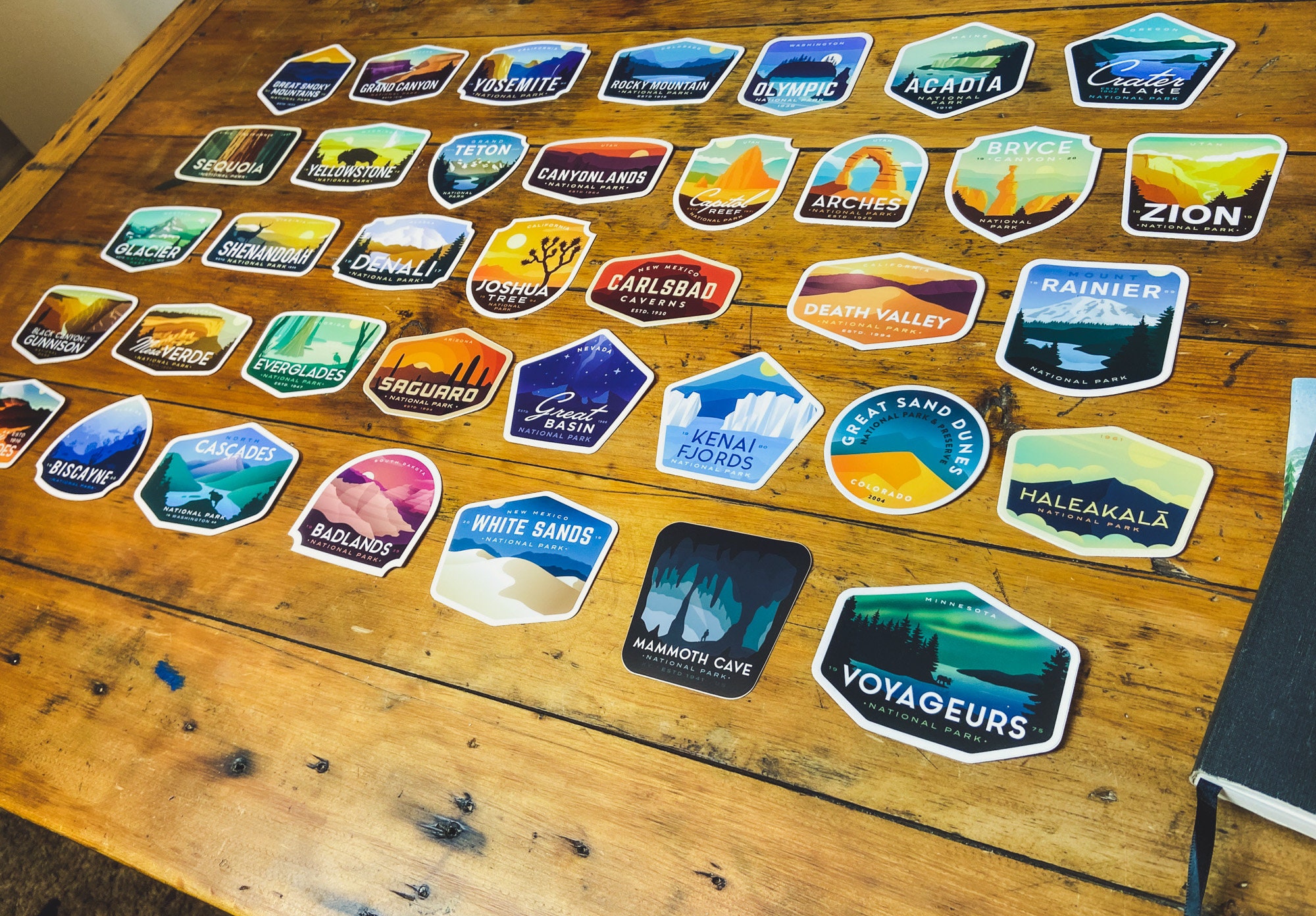 5 Pack of National Park Stickers Mix & Match | Etsy
