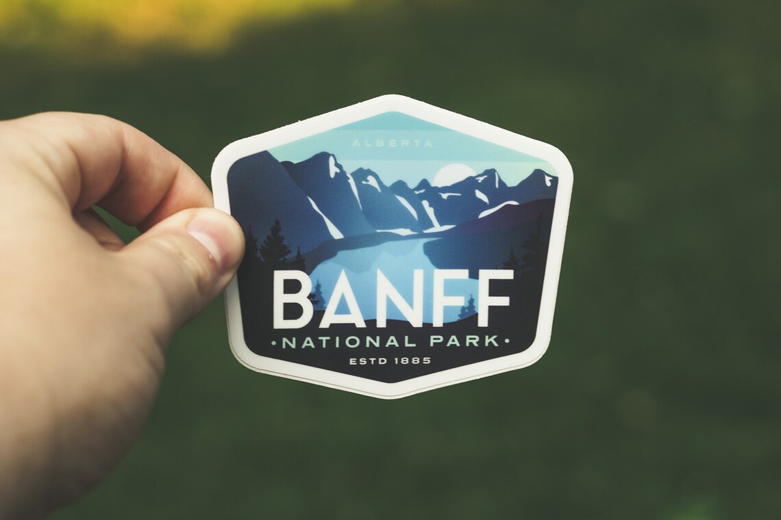 Banff National Park Canada Series Vinyl Sticker | Etsy