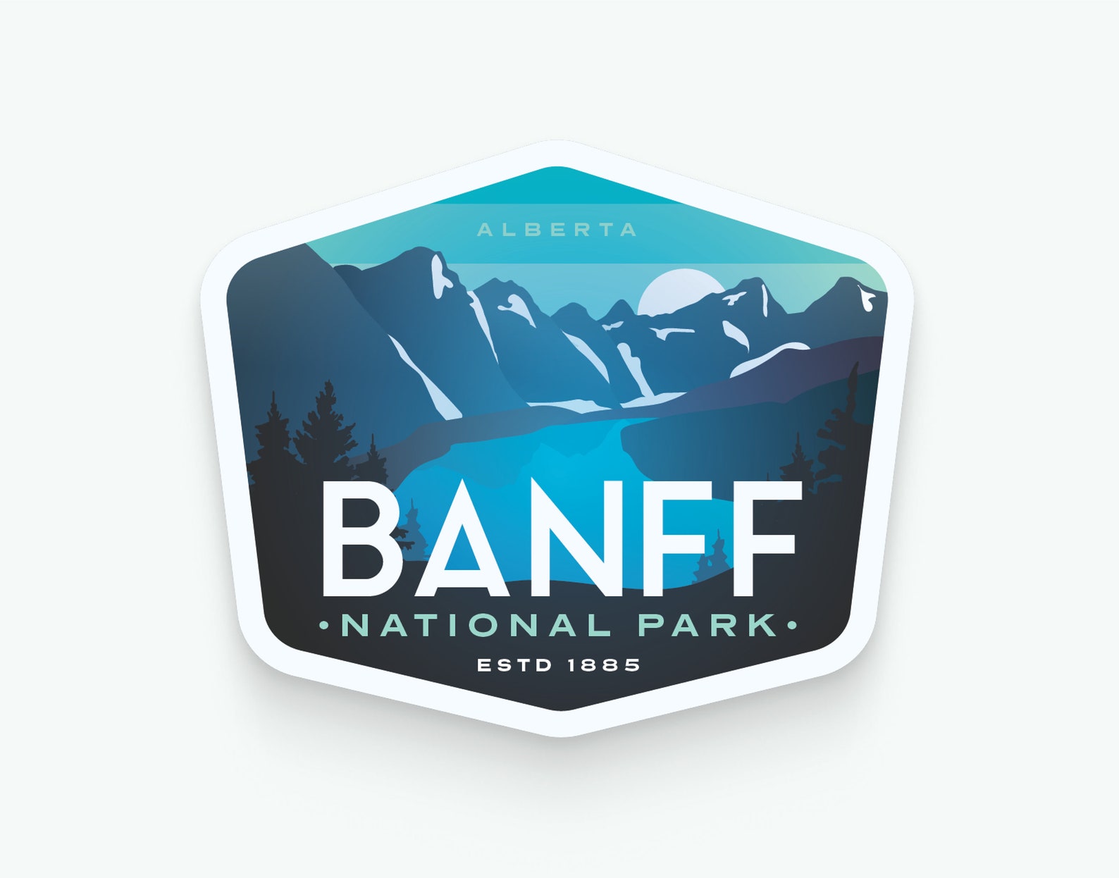 Banff National Park Canada Series Vinyl Sticker - Etsy