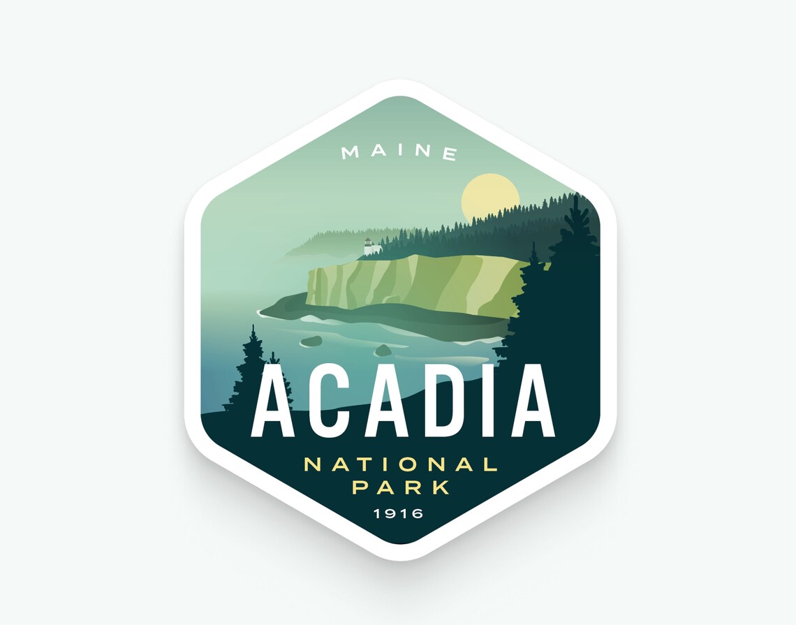 Acadia National Park Vinyl Sticker - Etsy