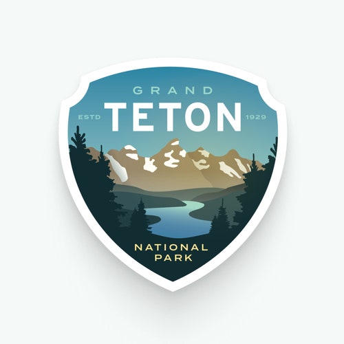 Grand Teton National Park Vinyl Sticker - Etsy