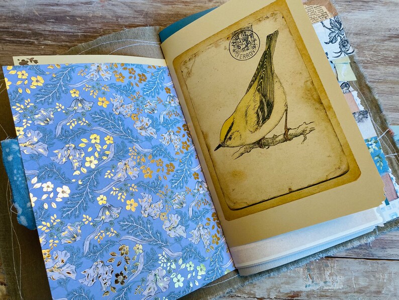 Birds Junk Journal. Bird Themed Handmade Soft Cover Diary. - Etsy