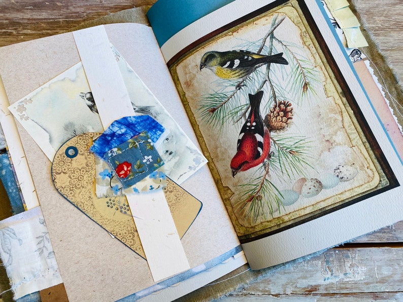 Birds Junk Journal. Bird Themed Handmade Soft Cover Diary. - Etsy
