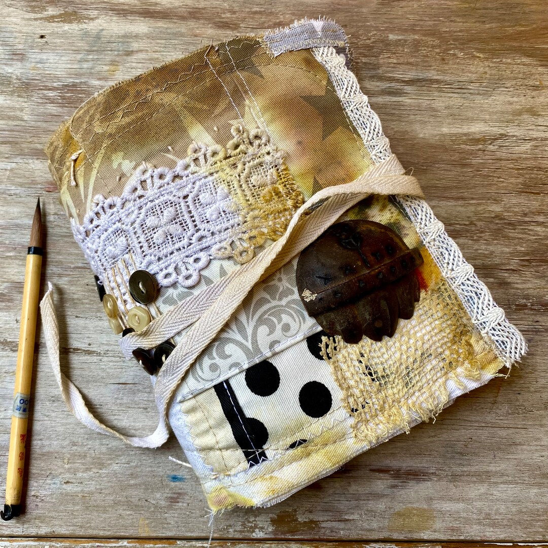 Handmade Art Journal. Empty Junk Journal. Soft Cover, Upcycling ...