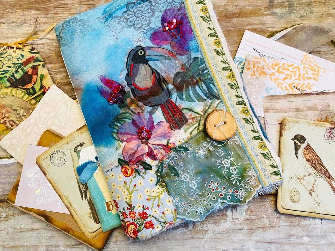 Birds Junk Journal. Bird Themed Handmade Soft Cover Diary. - Etsy