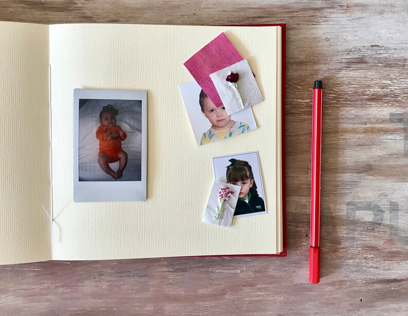 Personalized Leather Baby Photo Album: Accordion Keepsake Memory Book ...