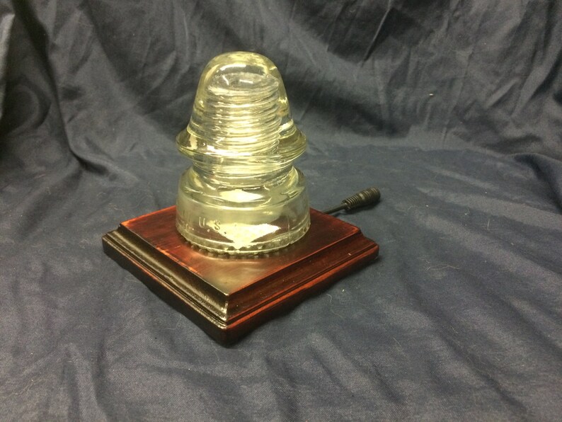 Antique Glass Insulator Lamp Art - Etsy