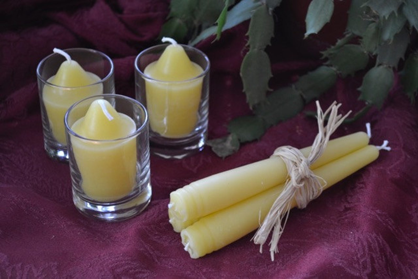 Pair of 6" Beeswax Tapers - Etsy