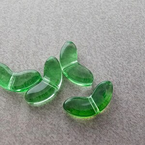 Leaf Beads Stem Leaves Angel Wings Glass Beads 14x6 20 Pcs CHOOSE Color ...