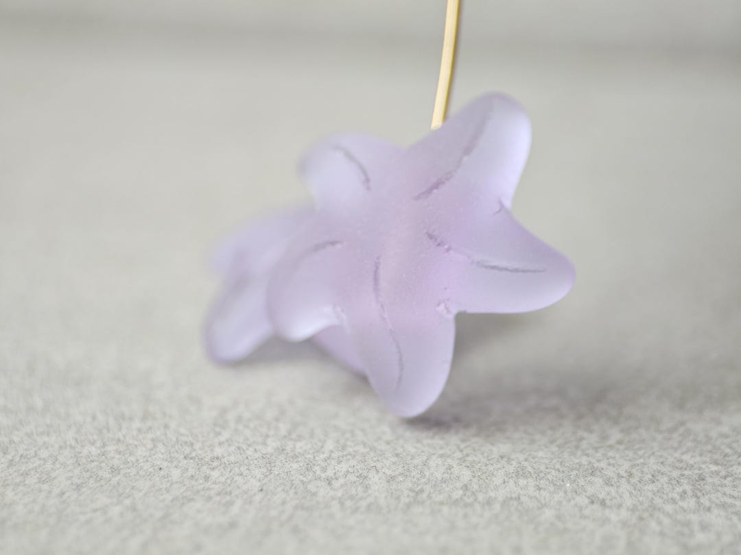 Periwinkle Sea Glass Beads Starfish Beads Cultured Sea Glass Starfish Button Frosted Glass Ocean ...