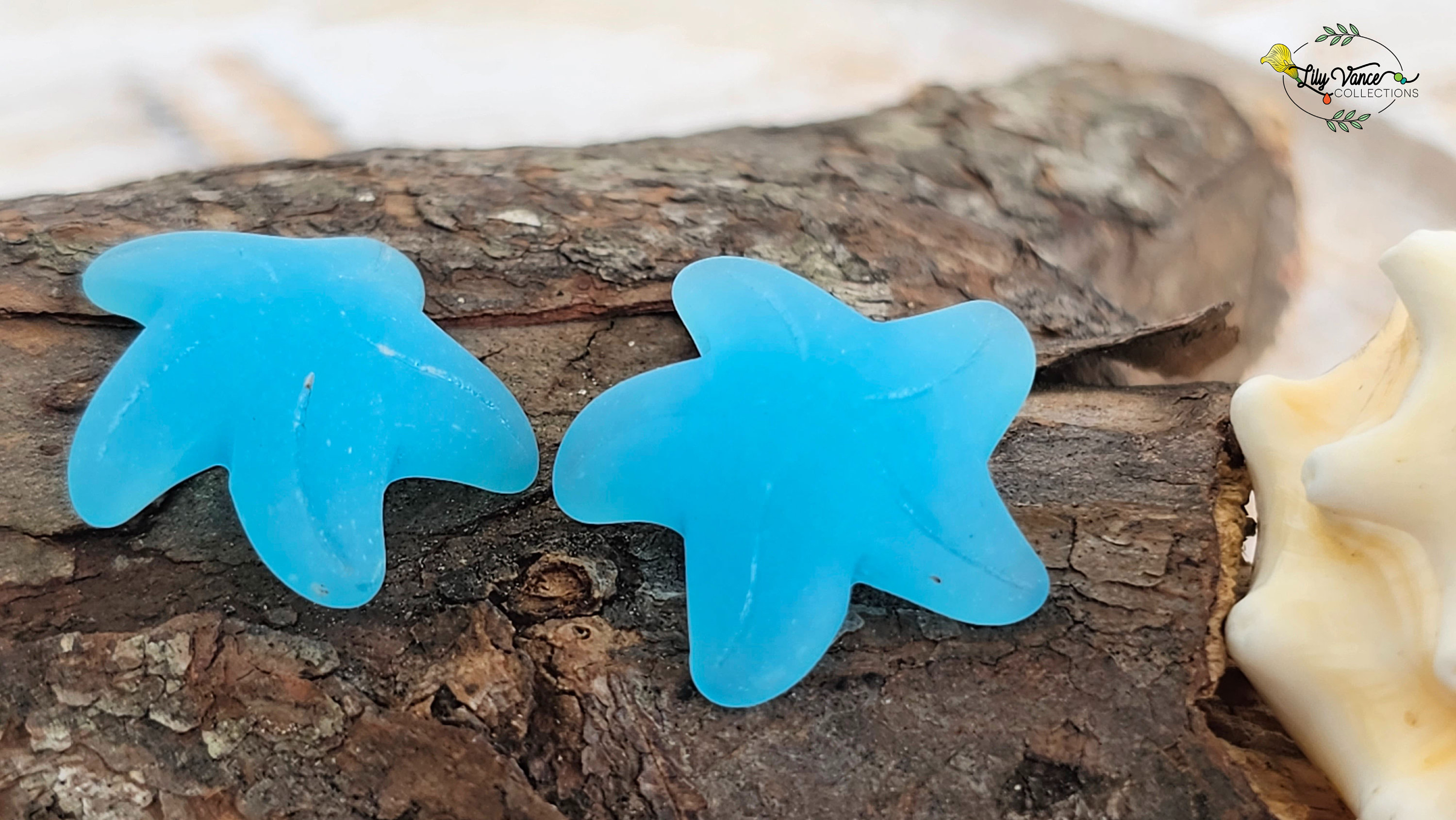 Aqua Sea Glass Beads sea Glass Starfish Beads Cultured Sea - Etsy