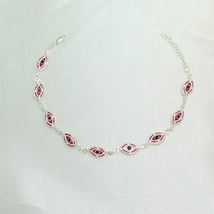 Red Evil Eye Bracelet, Eye Protection Bracelet, Ojo Pulsera, Amulet ...