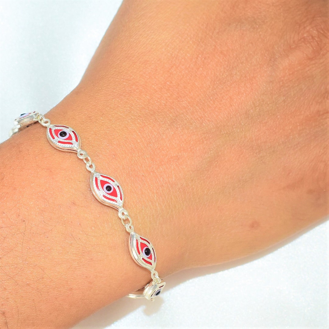 Red Evil Eye Bracelet, Eye Protection Bracelet, Ojo Pulsera, Amulet ...