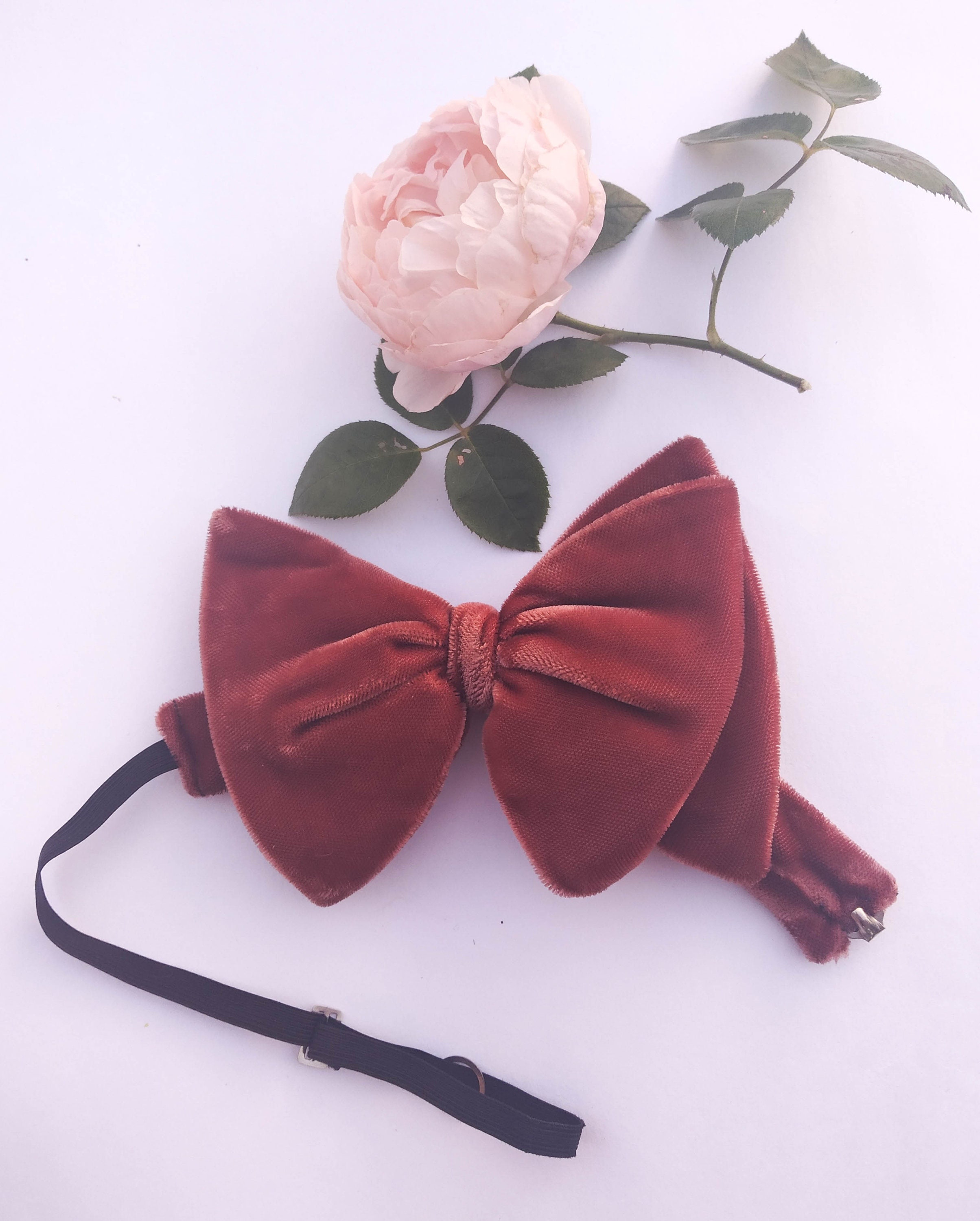 Vintage Velvet Bow Big Pastel Pink Mini Bow Necklace Slide Necklace - Etsy