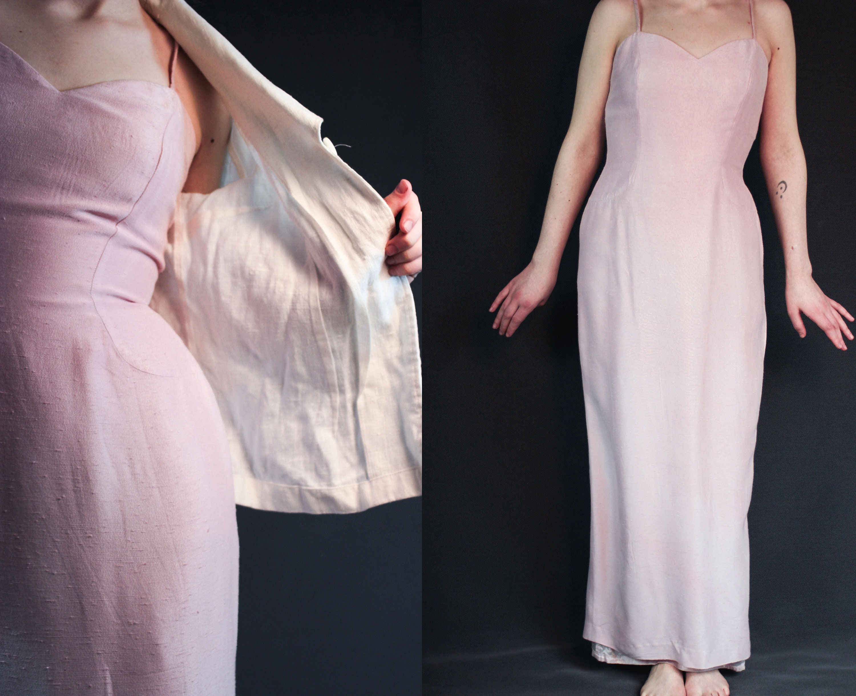 House of Bianchi Pink Evening Dress Sweetheart Neckline | Etsy