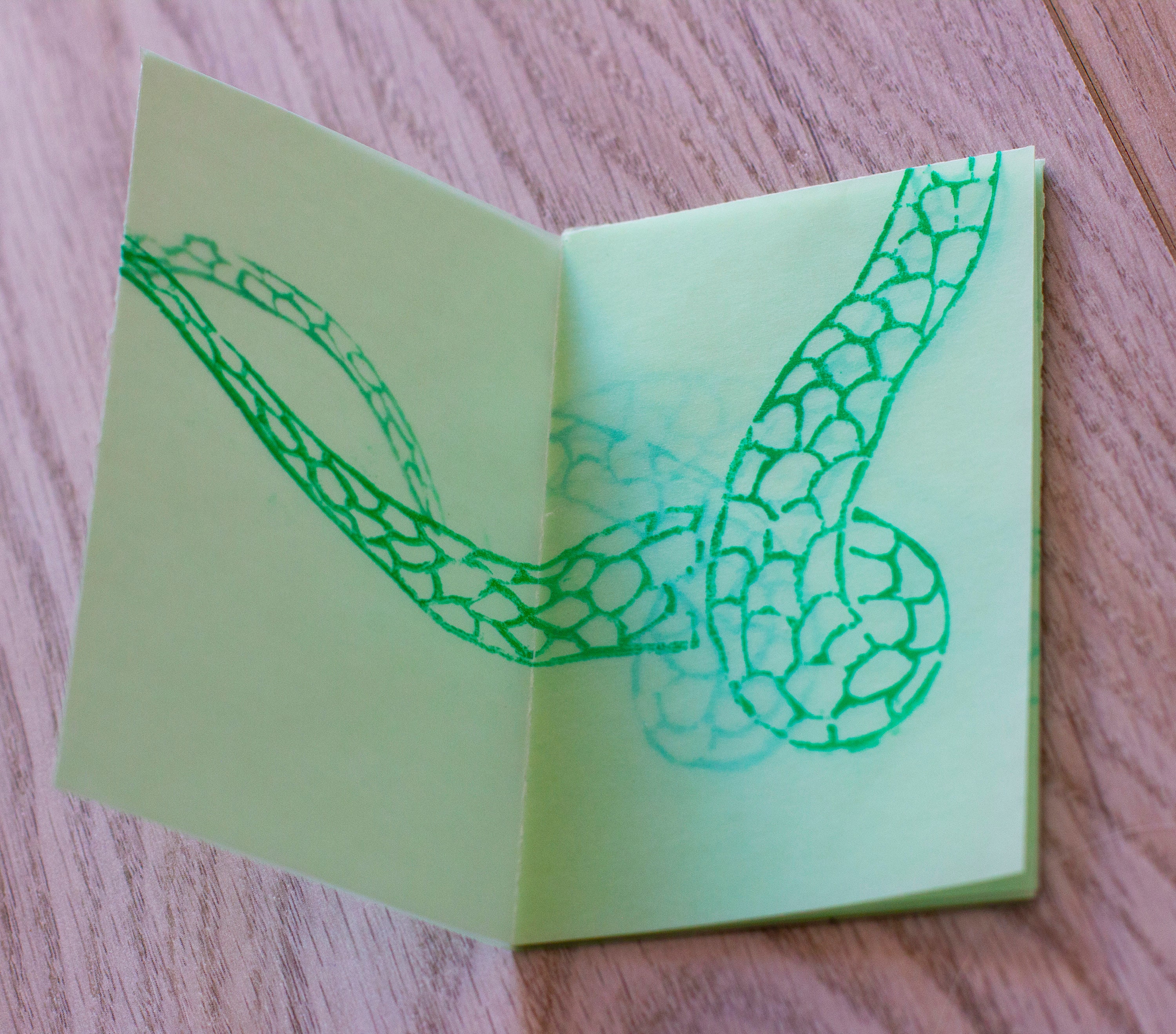 Vellum Linocut Snake Mini Zine - Etsy