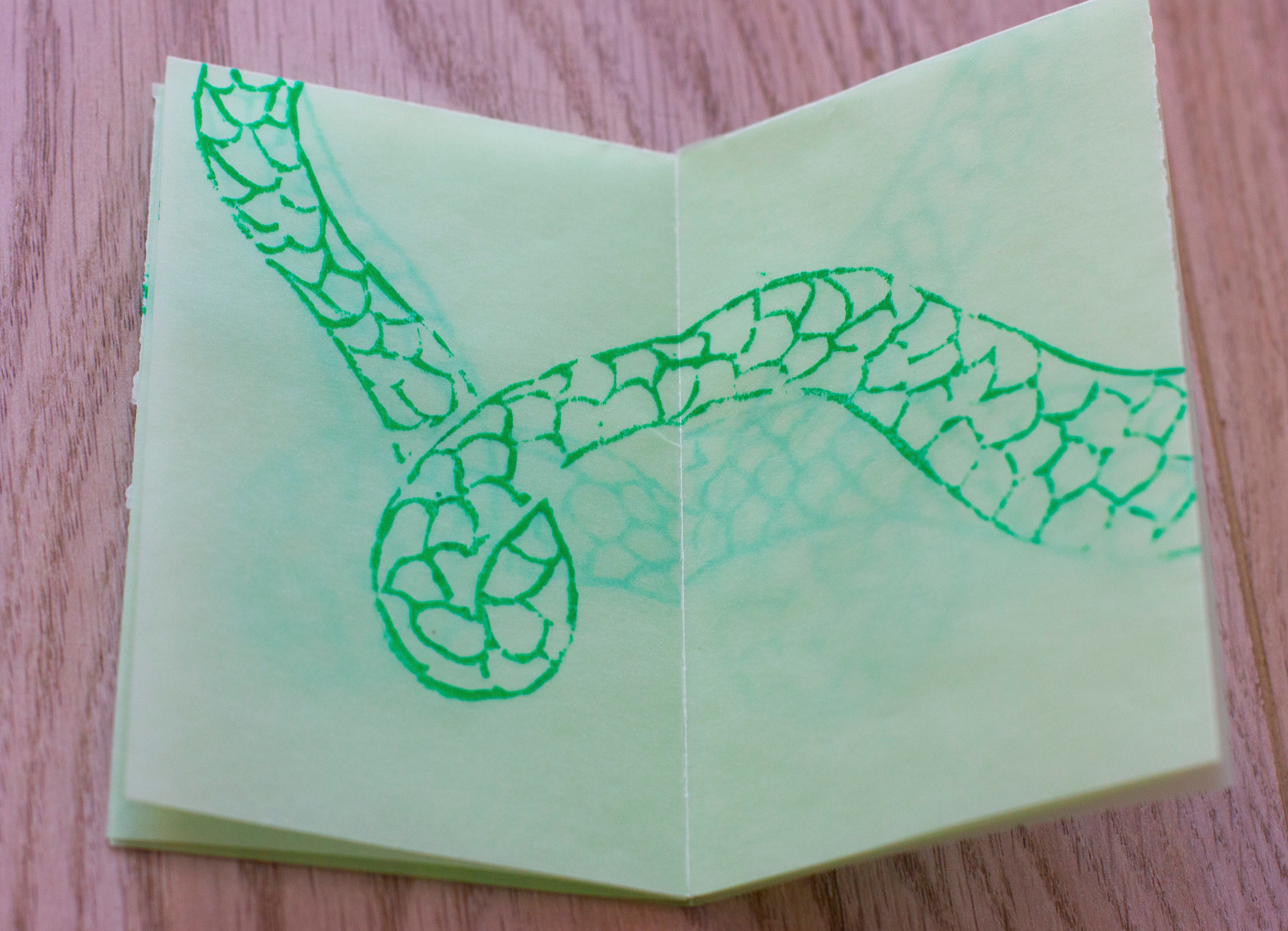 Vellum Linocut Snake Mini Zine - Etsy