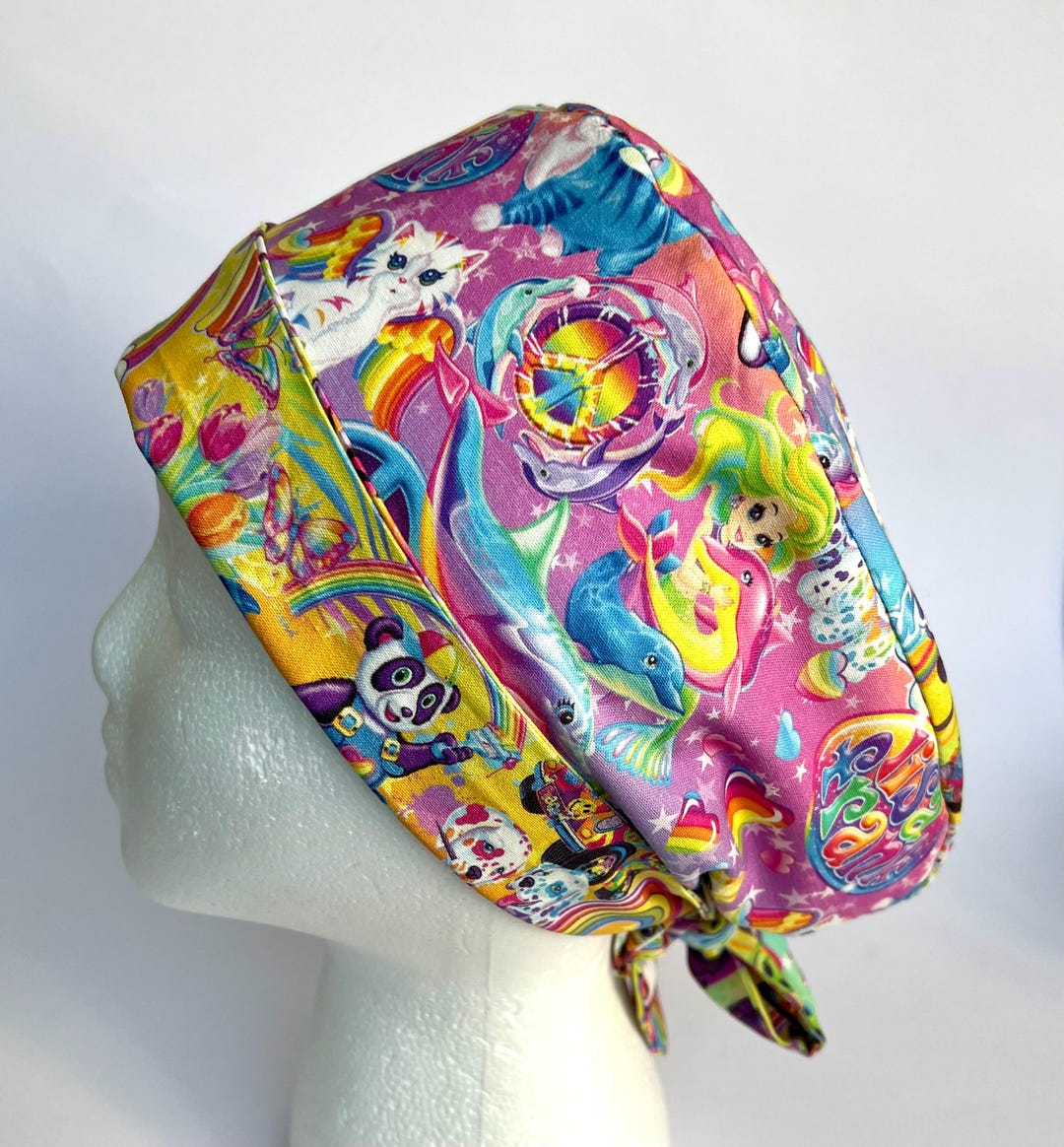 Lisa Frank Scrub Cap, Lisa Frank Scrub Hat, Scrub Cap for Women, Scrub ...