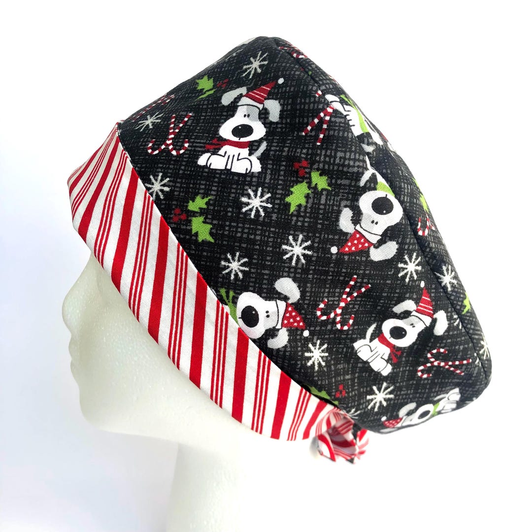 Christmas Scrub Cap, Christmas Scrub Hat, Scrub Cap for Women, Scrub ...