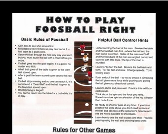 Foosball Rules Poster - Etsy