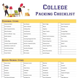 College Dorm Room Essentials Ultimate Packing Move in List for ...