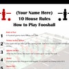 Personalized Vintage Chalkboard Looking Foosball Rules Poster ...