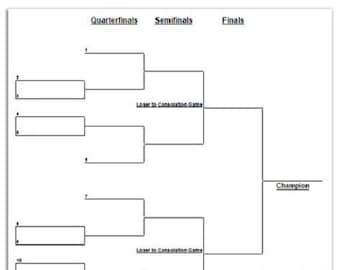 12 Team Single Elimination - Etsy