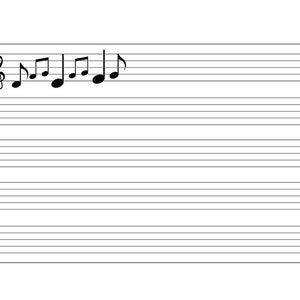 Reusable Laminated Blank Music Staff Paper | Perfect for Writing Notes ...