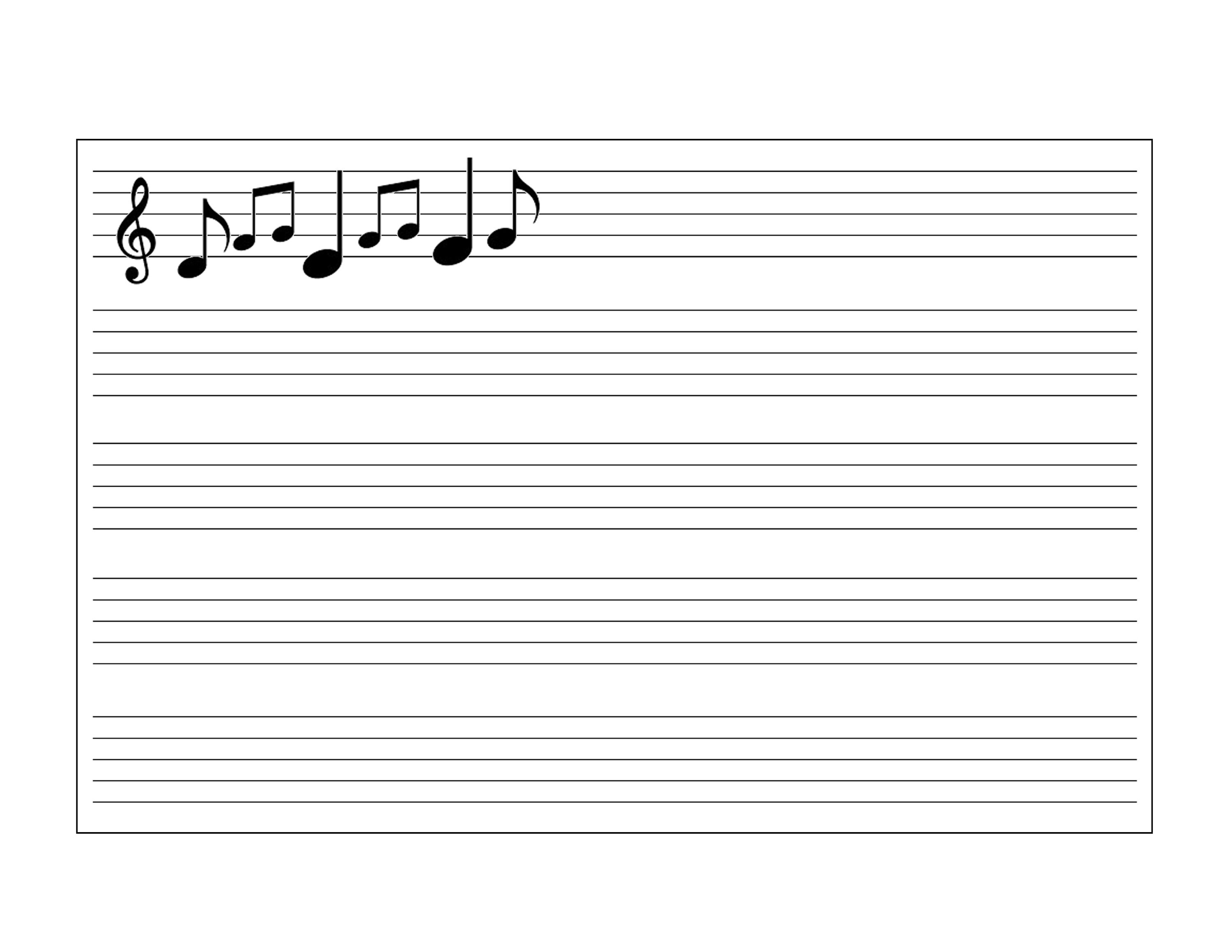 Reusable Laminated Blank Music Staff Paper | Perfect for Writing Notes ...
