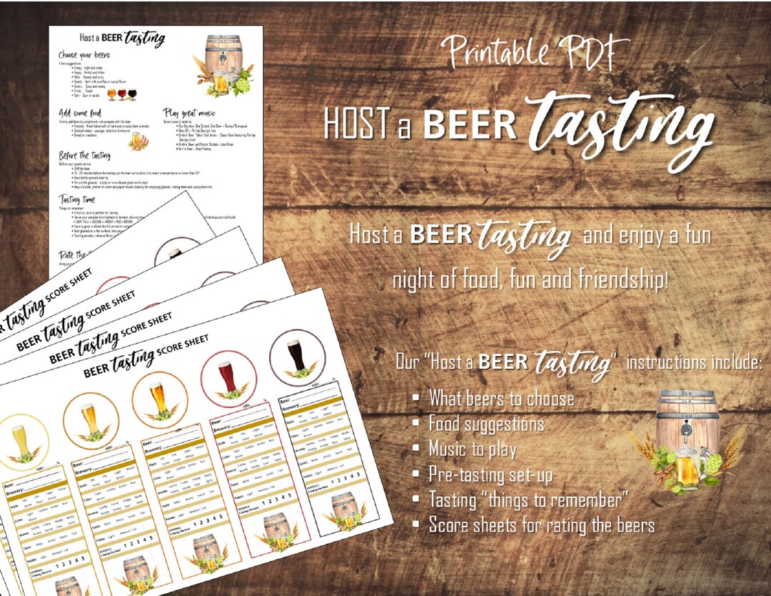 Printable Beer Tasting Rating Flight Score Card + Hosting Tips ...