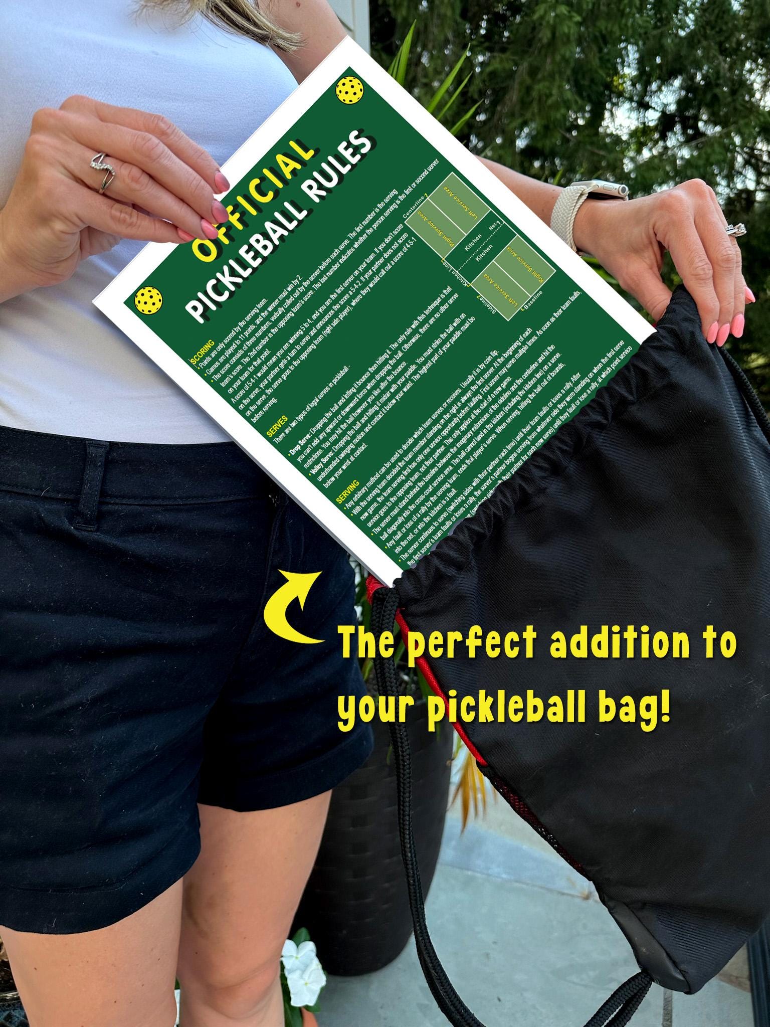 Pickleball Laminated Rules Sheet, 2 Pack, 11 X 17 & 8 1/2 X 11, Large ...