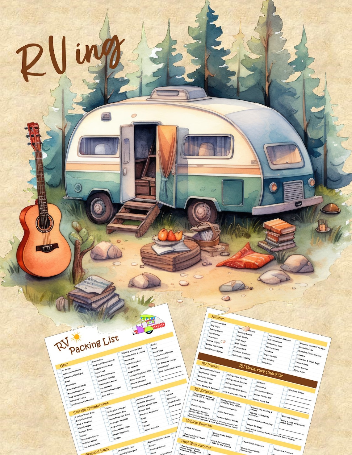 Reusable Ultimate RV Checklist - Packing List - Never Forget Items ...