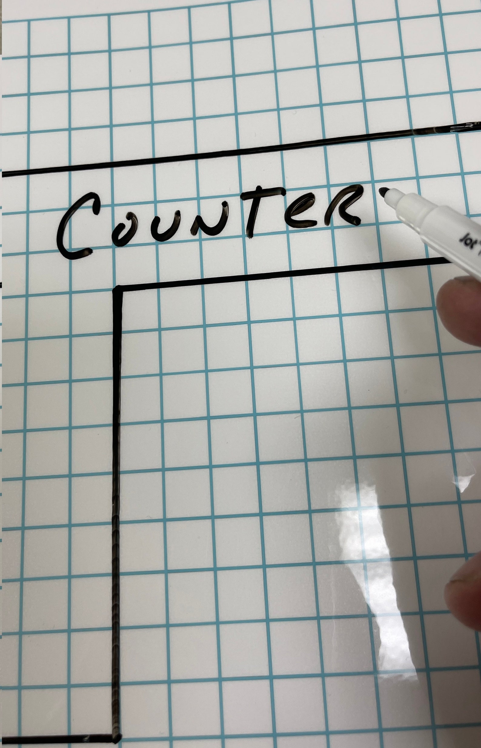 Large Reusable Laminated Grid Graph Paper Perfect for Home, Kitchen ...