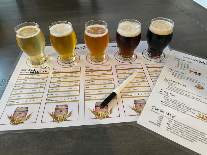Printable Beer Tasting Rating Flight Score Card + Hosting Tips ...