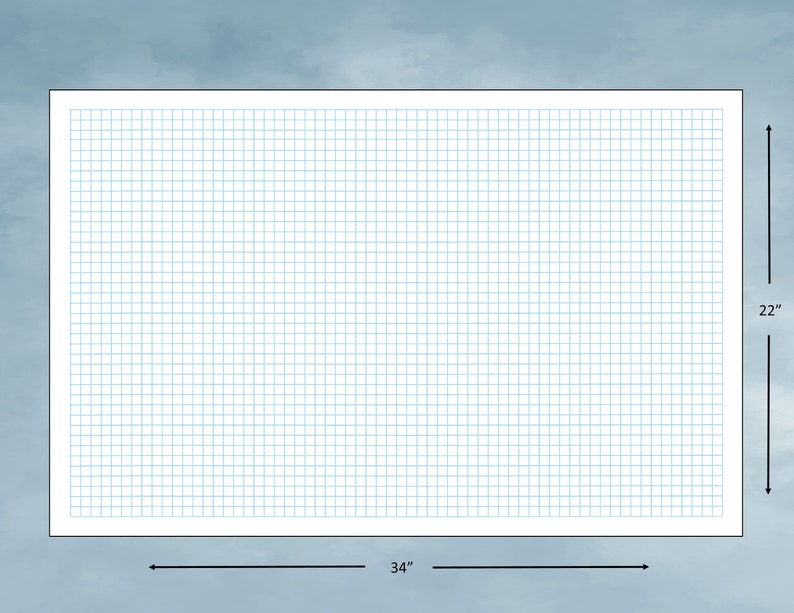 Large Reusable Laminated Grid Graph Paper Perfect for Home, Kitchen ...