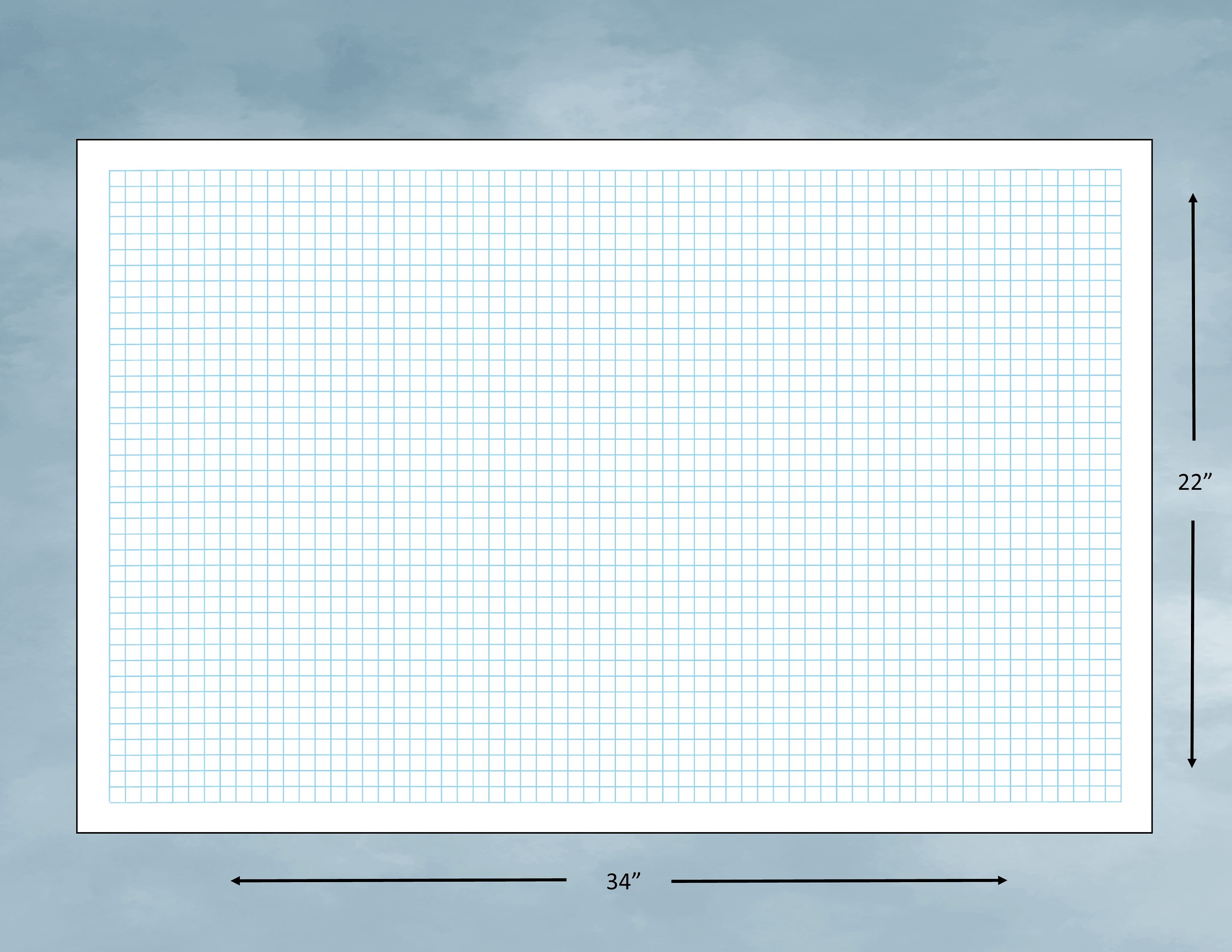 Large Reusable Laminated Grid Graph Paper Perfect for Home, Kitchen ...