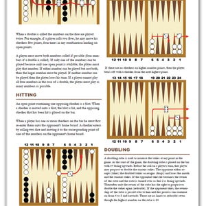Laminated Rules of Backgammon Quick Reference Chart - Large 8 1/2 X 11 Double Sided - Perfect ...