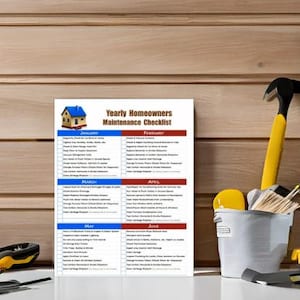 Laminated Home Maintenance Monthly Checklist - Perfect for Landlord or ...