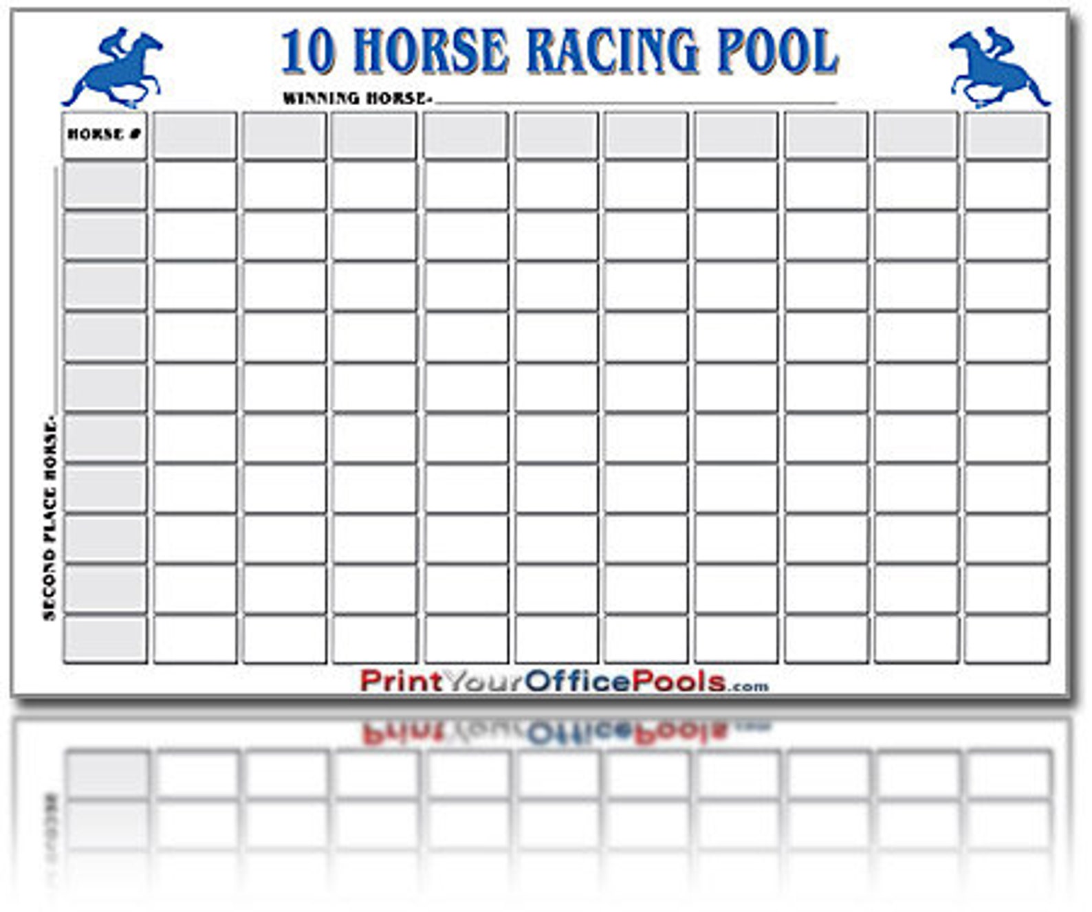 Horse Racing Party Betting Slip Cards Pack Printable for | Etsy