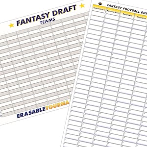 2023 FANTASY FOOTBALL PRINTABLE Draft Kit Board Instant Download twin ...