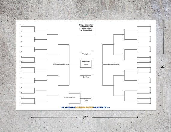 22 Team Double Elimination Printable Tournament Bracket, 59% OFF