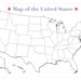 Blank 50 United States Outline Map Poster Laminated | Blank Wall Map ...