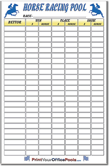 Horse Racing Party Betting Pack Printable for Kentucky Derby Belmont ...